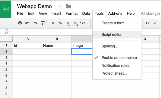 Building A Web App Using Google Sheets